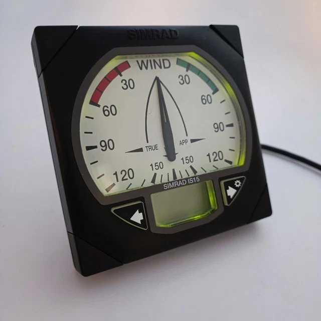 SIMRAD IS15 WIND Instrument Display Unit P/N 220921 f/ Wind Transducer ...