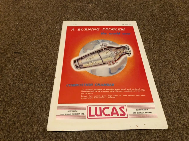 AC58 ADVERT 11X8 Joseph Lucas Gas Turbine Equipment Ltd - Combustion ...