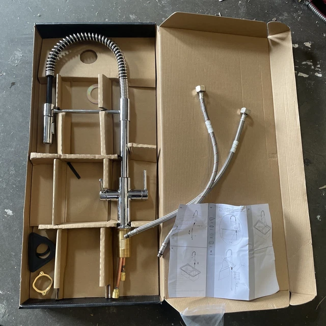 WATERSMITH HERITAGE BUTLEIGH Pull-Out Kitchen Mono Mixer Chrome £40.99 ...