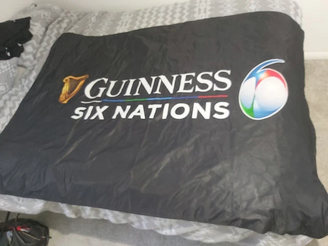 LARGE GUINNESS SIX nations rugby advertising sign / banner / flag ...