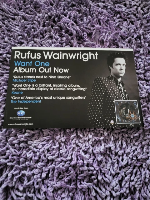 TPGM27 ADVERT 5X8 Rufus Wainwright : 'Want One' Album £5.99 - PicClick UK