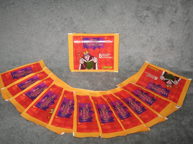 VINTAGE PANINI STICKERS Disney Hunchback of Notre Dame 12 Packs (E ...