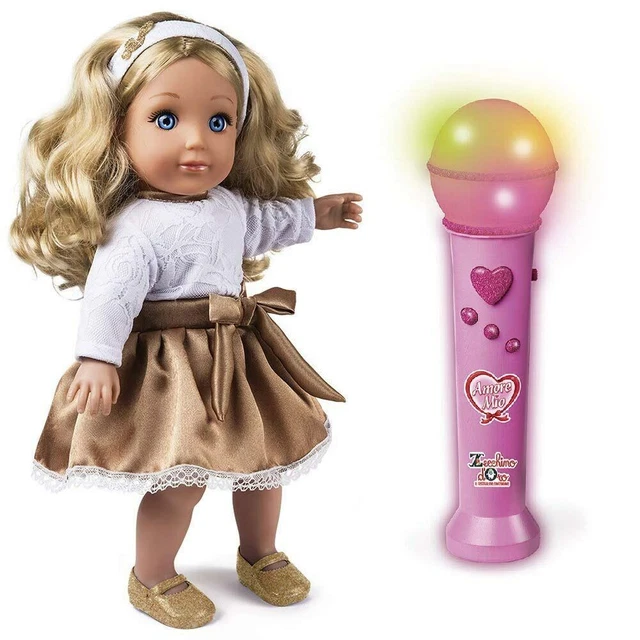 BAMBOLA AMORE MIO Zecchino D'oro con Microfono Bambini Luci Suoni e ...