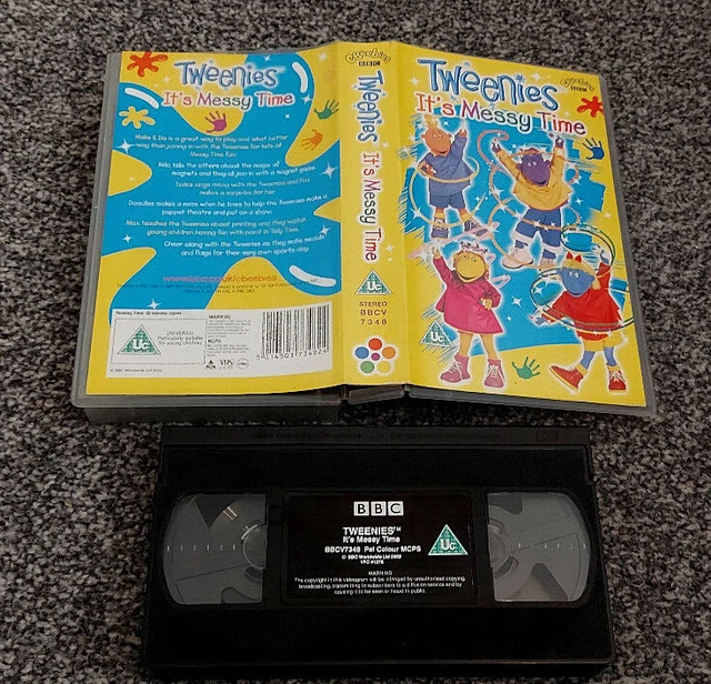 TWEENIES ITS MESSY Time Bbc Video Cbeebies Pal Vhs Video Kids Children ...