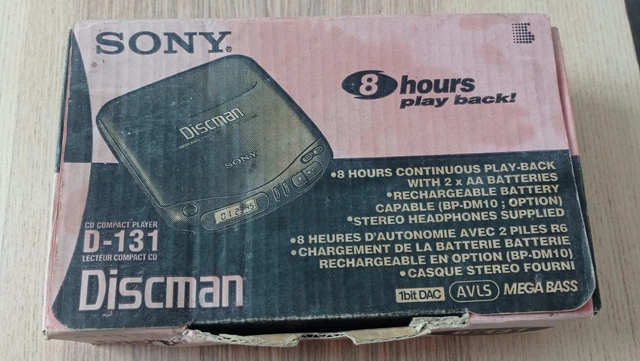 SONY DISCMAN D 131 Mega Bass CD Player Vintage Fonctionne EUR 35,00 ...