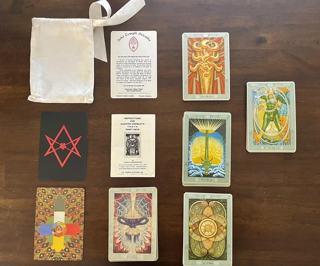 VINTAGE ALEISTER CROWLEY Thoth Tarot Deck 1978 complete 78 Cards MINT ...