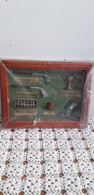 VINTAGE HISTORY OF Golf Mini Shadow Box Display £32.00 - PicClick UK