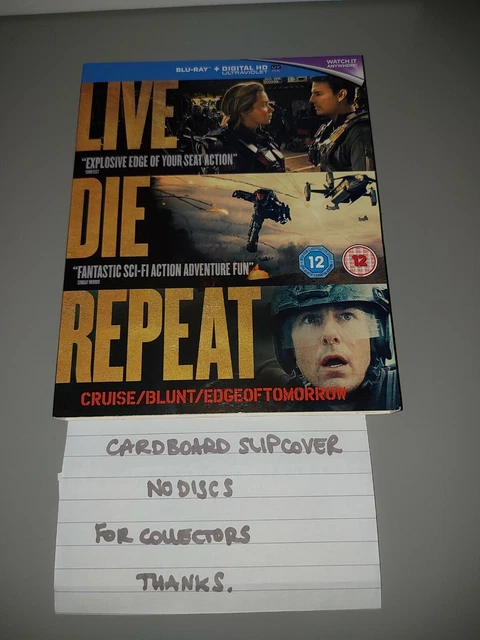 EDGE OF TOMORROW: Live Die Repeat [Blu-ray] Cardboard slipcover only £5 ...