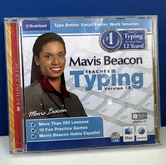 MAVIS BEACON TEACHES Typing Version 18 CD-ROM Windows MAC Windows 11 ...
