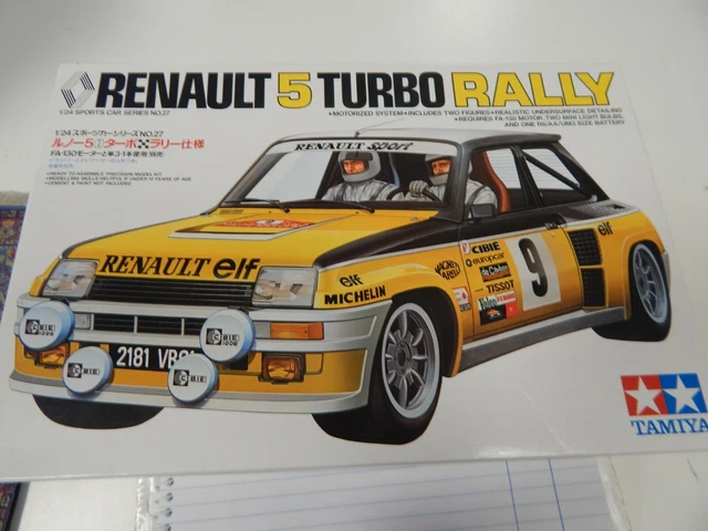 1/24 SCALE MODEL car kit by TAMIYA RENAULT 5 TURBO RALLY $95.00 ...