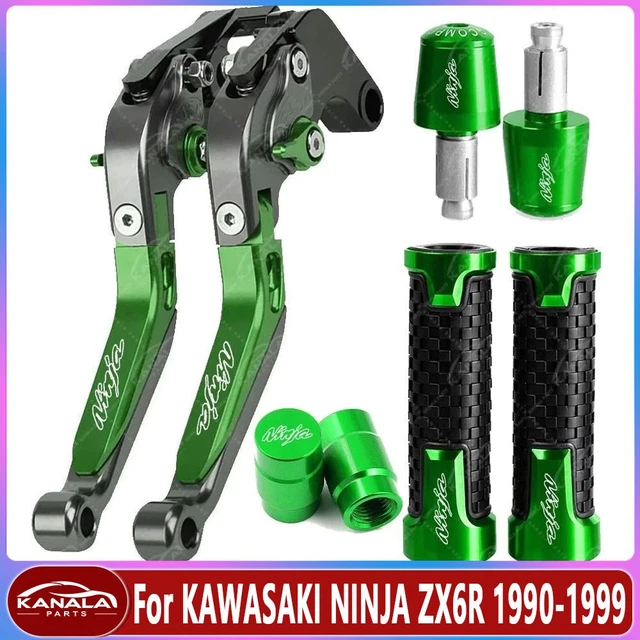 FOR KAWASAKI NINJA ZX6R 1990-1999 CNC Brake Clutch Levers Handle Grips ...