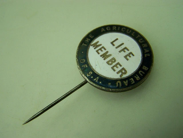 VINTAGE STICK PIN 'The Agricultural Bureau of SA' - Life Member 2075 ...