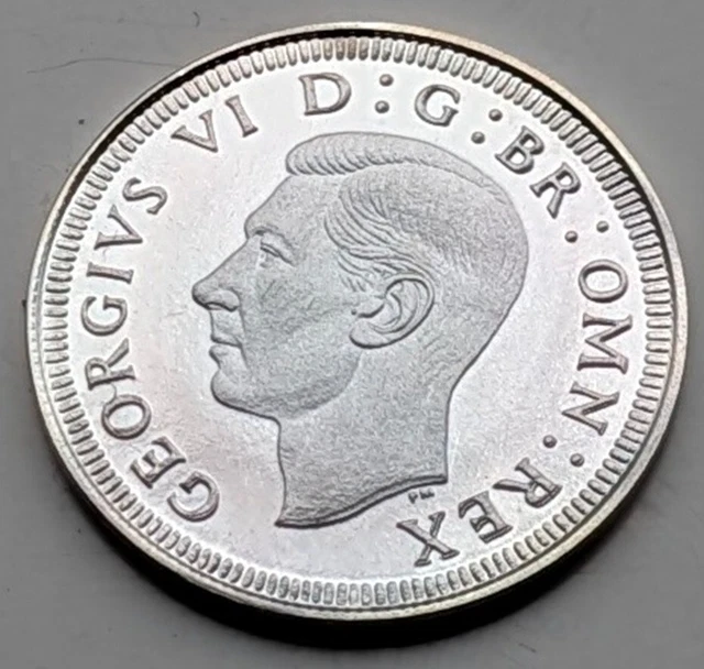 1945 SOLID SILVER 3 pence Coin Old World War II Royal Mint I London ...