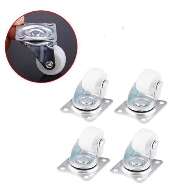 FOR PLATFORM TROLLEY Dual Roller Wheel White Wheels Castor Swivel ...