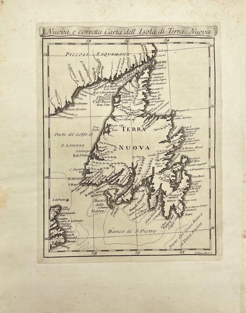 ANTIQUE MAP - Canada - Newfoundland - Gulf of St Lawrence - North ...