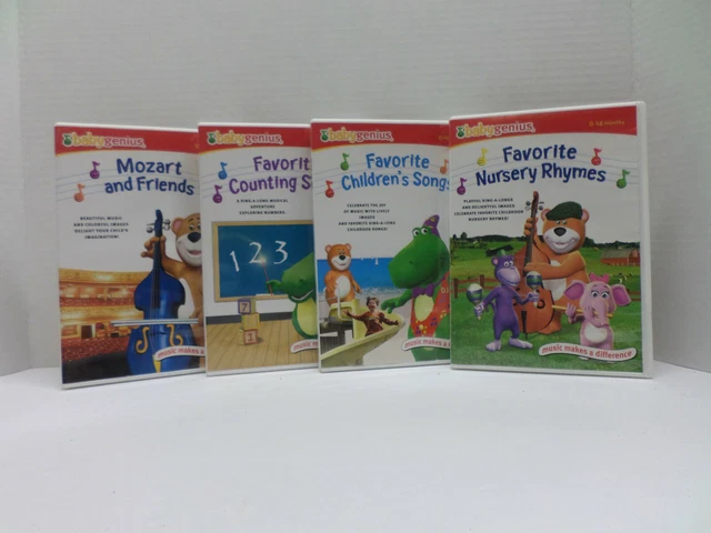 BABY GENIUS DVD LOT Counting Mozart Nursery Rhymes Childrens Songs £15. ...