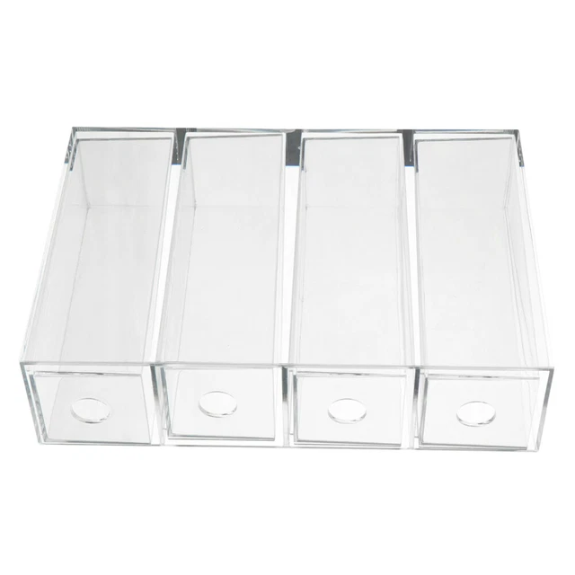 COMPACT STACKING DRAWER Eyeshadow Pots Empty Acrylic Makeup Organiser £ ...