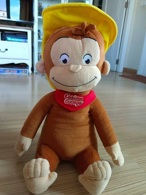 RARE CURIOUS GEORGE Cowboy Style Super Big Peluche Poupée 45x33x23 cm ...