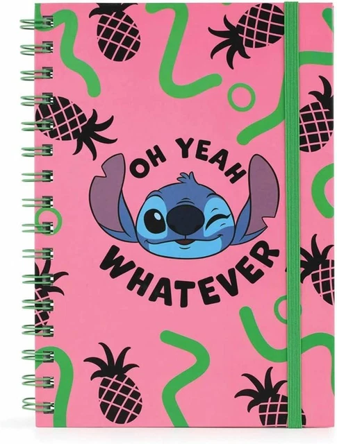DISNEY LILO AND Stitch Notebook Oh Yeah Whatever A5 Wiro Notepad Pink ...