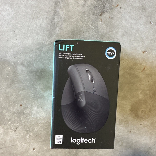 LOGITECH LIFT VERTICAL Ergonomic Mouse Wireless Bluetooth - Black (910 ...
