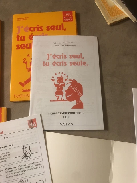 4CAHIER J’ÉCRIS SEUL,TU écris seul CE2,cycle 3,niveau1,Fiche d ...