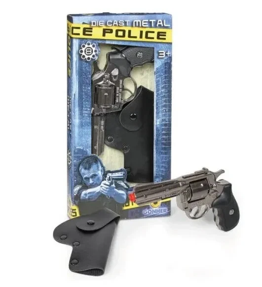 GONHER COLT DETECTIVE Style Toy Diecast Cap Gun Revolver with Holster ...