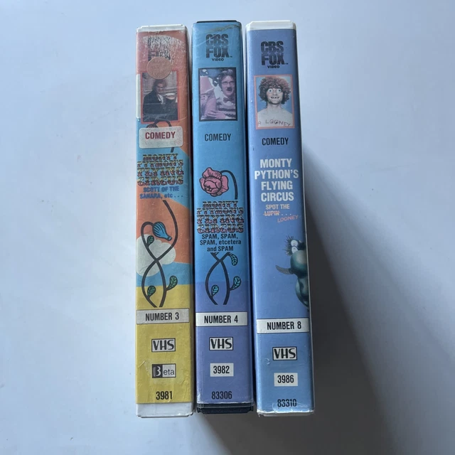 MONTY PYTHON’S FLYING Circus No 3 4 & 8 VHS Video Cassette Tape Big Box ...
