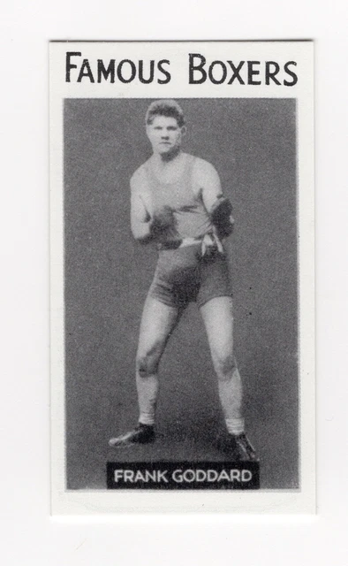 BOXING CARD - FAMOUS Boxer (Singleton Cole 1930 Repro) Frank Goddard ...