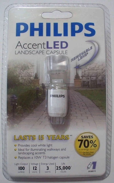 PHILIPS ACCENT LED Outdoor Landscape Low Volt 12V 10W/3W G4 T3 Lamp ...