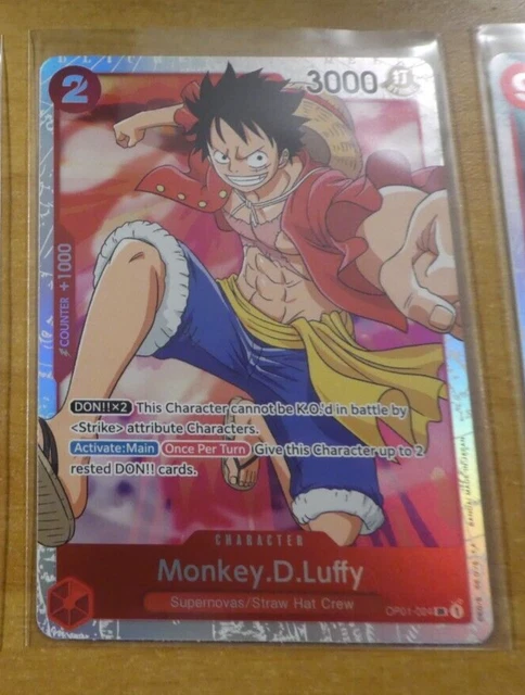 ONE PIECE ENGLISH CARD HOLO GAME CARTE Monkey.D.Luffy OP01-024 SR EN MINT EUR 4,99 - PicClick FR