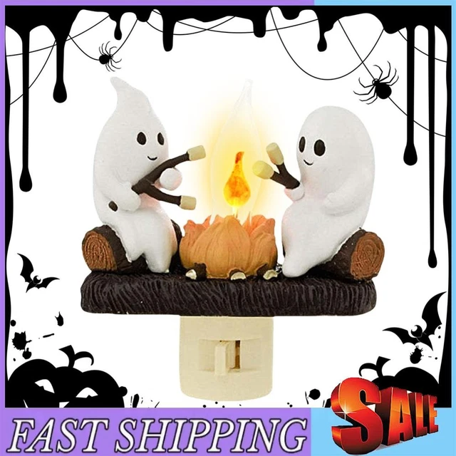 LED GHOST CAMPFIRE Flickering Night Light Plug Into Wall Gift for Boys ...