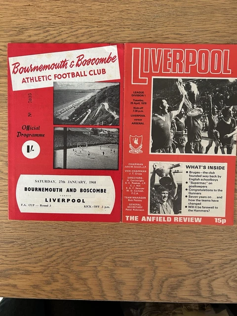 2. VINTAGE 6O’S/70’S Rare Liverpool Football Programmes £2.24 - PicClick UK