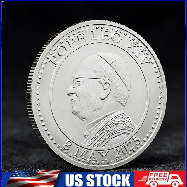 2025 1 TROY Oz Pope Leo XIV .999 Fine Silver Round Commemorative Coin ...