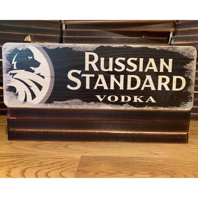 WOODEN SIGNS - RUSSIAN STANDARD Vodka Sign Garage Pub Mancave Vintage ...