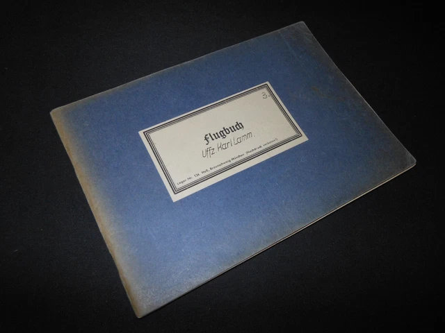 WW2 GERMAN LUFTWAFFE Flugbuch - FLIGHT LOG BOOK #3 - FLIGHT INSTRUCTOR ...