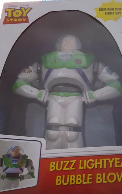 TOY STORY BUZZ Lightyear Bubble Blower, Arm & Chest Light Up 1000's of ...