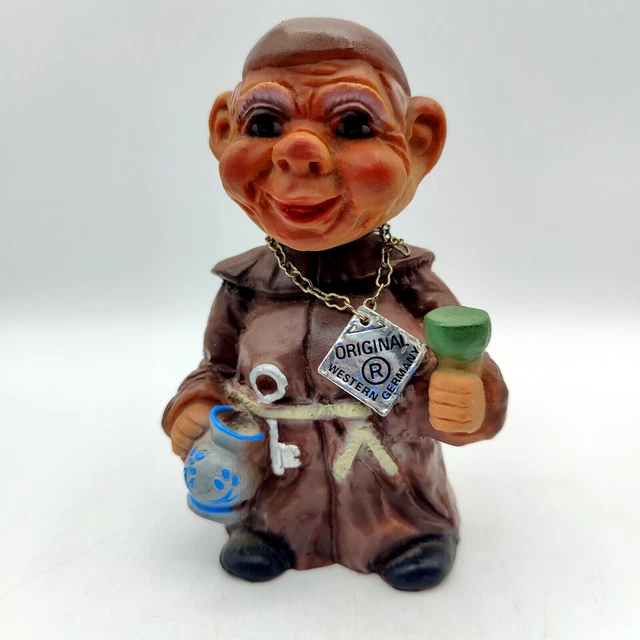 VTG HEICO FRIAR Monk Bobblehead Nodder Drunk Happy West Germany w/Tag ...
