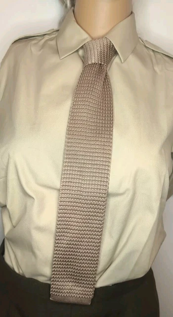 NEW BRITISH ARMY Officers No2 Service Dress Uniform Tie Beige Knitted ...