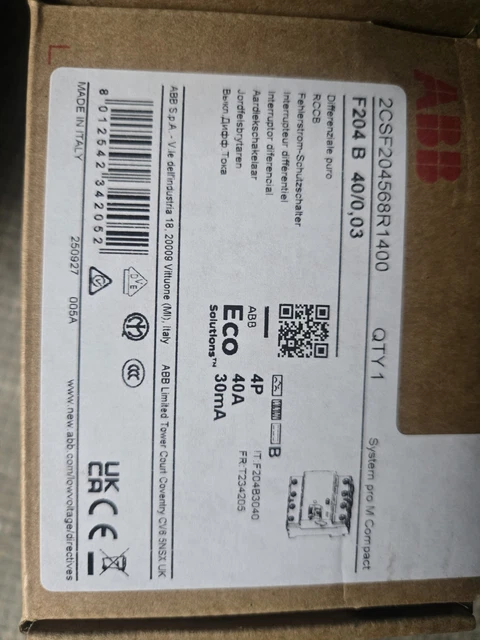 ABB F204 B-40/0.03 40A Fehlerstrom-Schutzschalter EUR 199,99 - PicClick DE