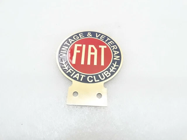 VINTAGE FIAT CAR Club Brass Badge/Logo/Emblem £31.60 - PicClick UK