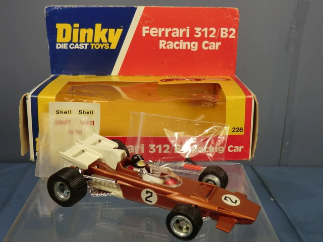 DINKY NO.226 FERRARI 312/ B2 F1 RACING CAR ( BRONZE VERSION ) MIB £80. ...