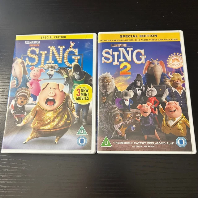 SING 1 AND Sing 2 DVD's - Great Condition - English - Free Delivery £8. ...