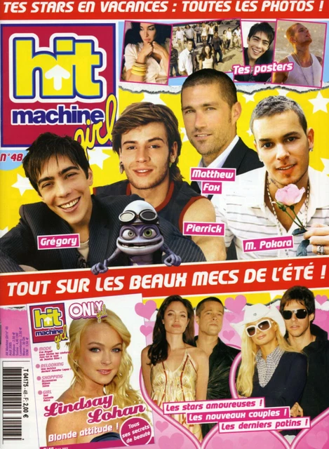 MAGAZINE HIT MACHINE GIRL n°48, GREGORY, Pierrick LILLIU, M.POKORA ...