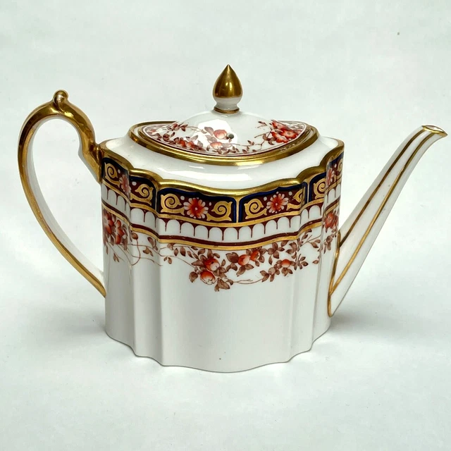 RARE COMMODE SHAPE Victorian Wedgwood Imari Style Gold Teapot 1878-1891 ...