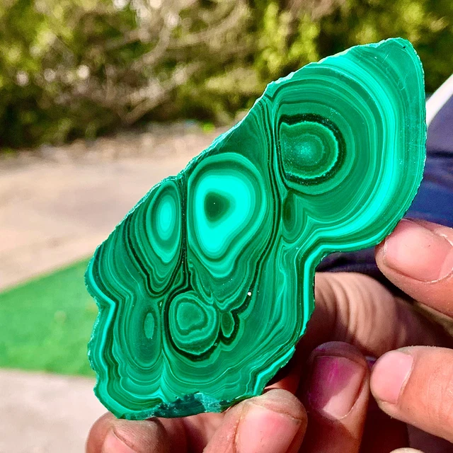 101G NATURAL GLOSSY Malachite transparent cluster rough mineral sample ...