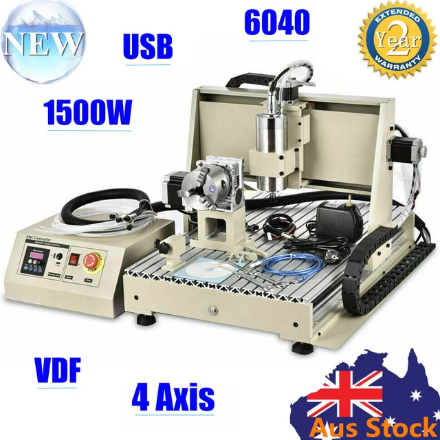 USB 4AXIS CNC 6040 Router Engraver Wood Drilling 3D Carving Machine 1500W VDF $1,800.00 ...