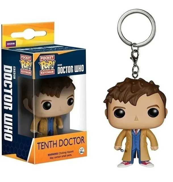 DR WHO 10TH Doctor David Tennant PVC Retro Model Key Chain PVC ...