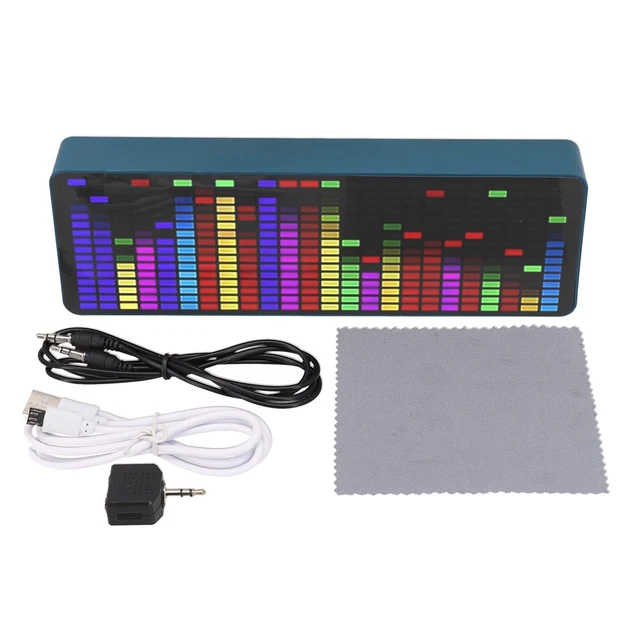 CLOCK AND FREQUENCY Spectrum Indicator VU Meter RGB Audio Level Display ...