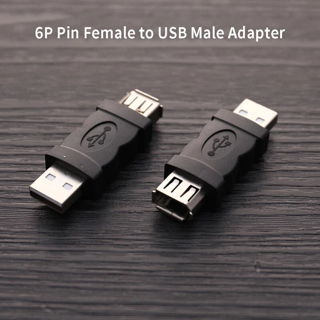 NEW PORTABLE FIREWIRE IEEE 1394 6P Pin Female to USB Male Adaptor ...