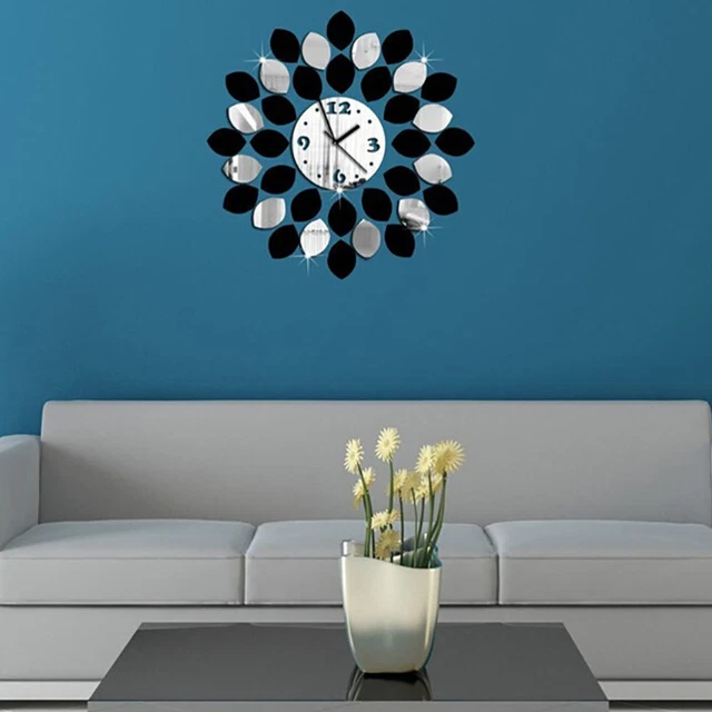 MUET HORLOGE MURALE Mur Art Stickers Nombre Horloge Murale Décor EUR 14 ...